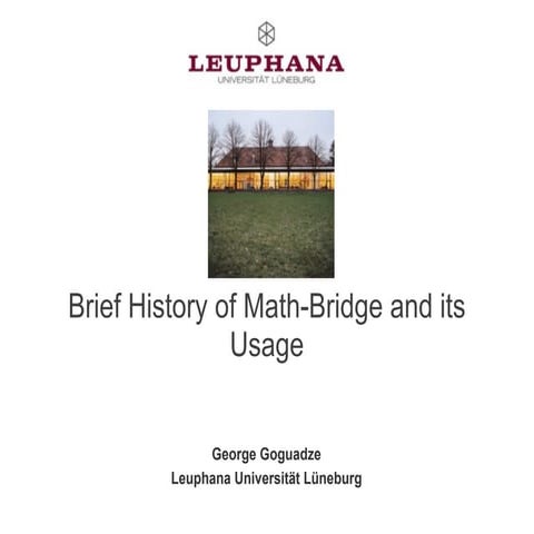 Brief History of Math-Bridge and its Usage | PDF | Homework and Study ...