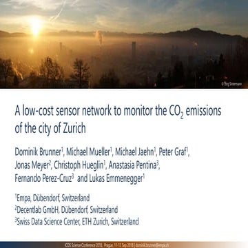 A Low Cost Sensor Network To Monitor The Co2 Emissions Of The City Of