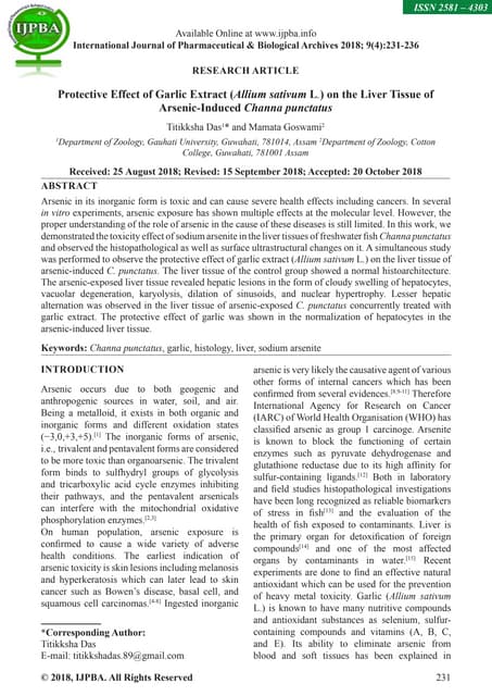 Histopathological Impact of Dimethoate on the Liver of Freshwater Fish ...