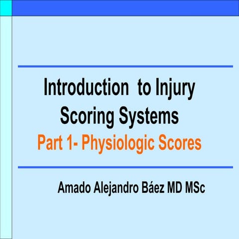 05 introduction to injury scoring systems | PPT
