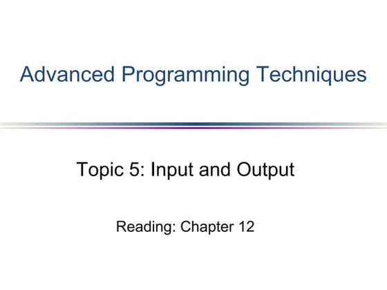 Input output streams | PPT Input output streams | PPT