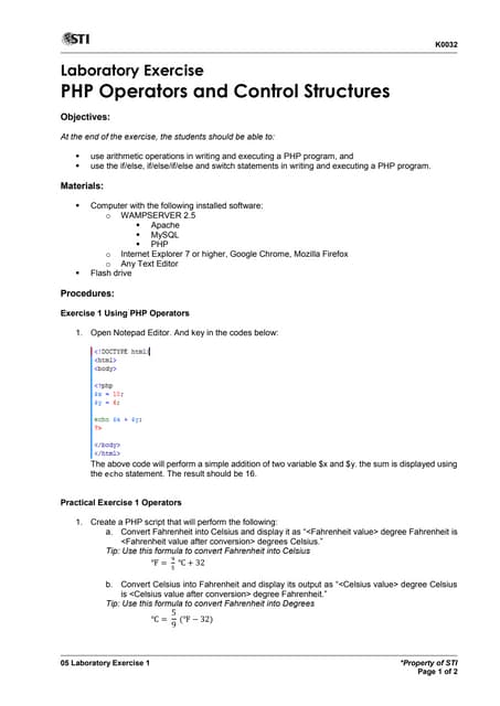 05 laboratory exercise 2 | PDF | Programming Languages | Computing