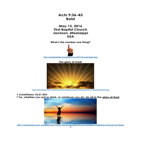 05 May 15, 2016, Acts 9;36-43, Bold | PDF