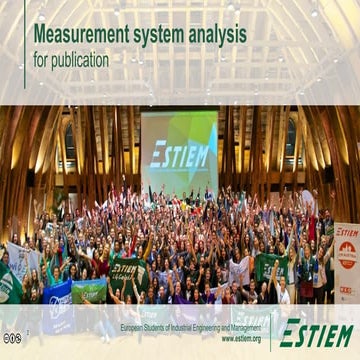 05 - Measurement System Analaysis (MSA) - ESTIEM Lean Six Sigma Green ...