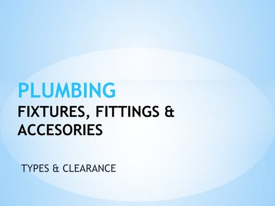 SANITARY FIXTURES | PPT