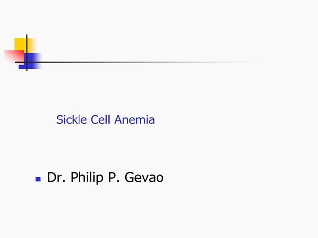Sickle cell disease | PPTX