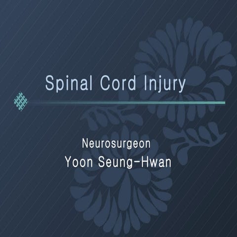 spinal cord injury | PPT