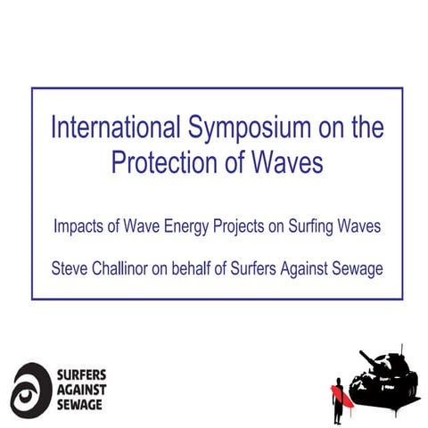 The Potential Effect of Wave Energy Converters on Surfing Waves - Steve ...