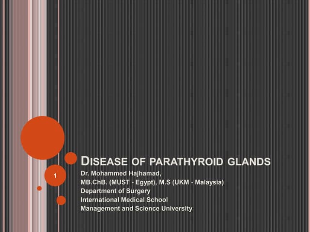 HYPERPARATHYROIDISM & HYPOPARATHYROIDISM.pptx