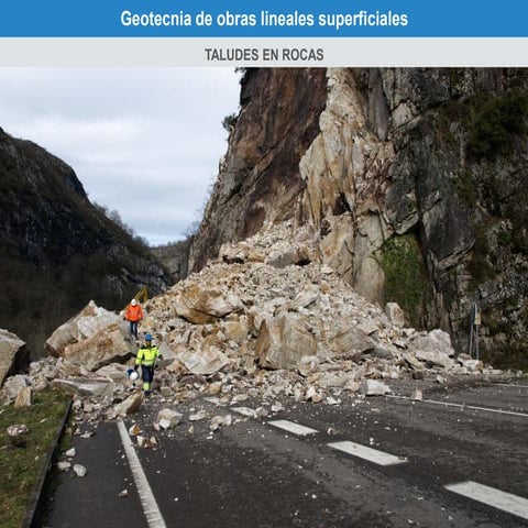 Geotecnia de obras lineales superficiales: Análisis de Taludes en Rocas ...