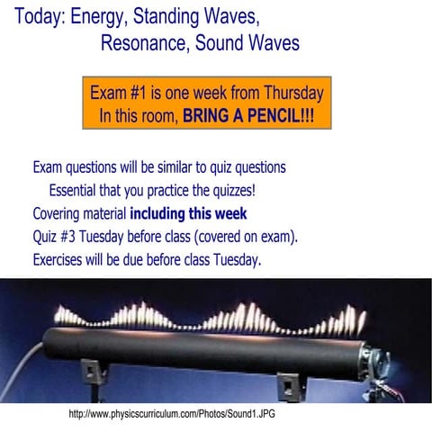 05 Waves, Sound, Interference, Resonance | PPT