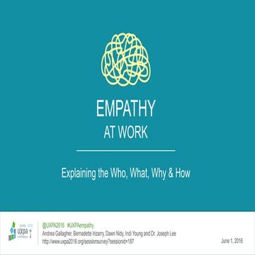 Empathy at Work: Explaining the Who, What, Why and How | PPTX
