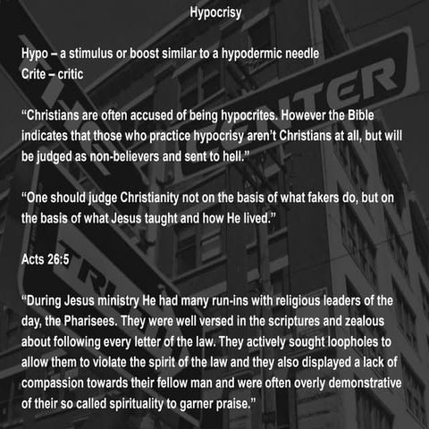 Understanding Hypocrisy | PPTX