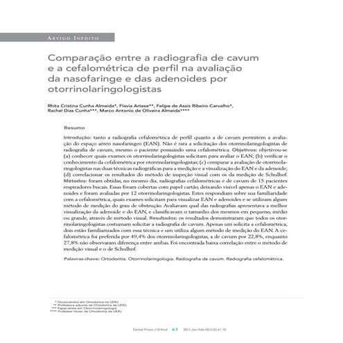 Radiografia de Cavum | PDF