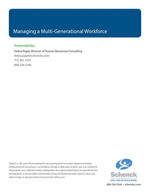 Engaging a Multigenerational Workforce | PPT