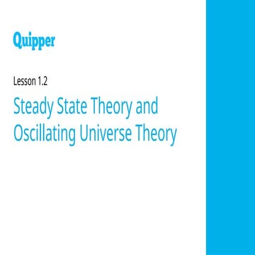 Earth and Life Science SHS 1.2 Steady State Theory and Oscillating ...