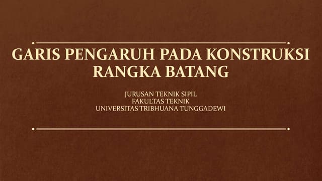 METODE RITTER PADA STRUKTUR RANGKA BATANG | PPTX