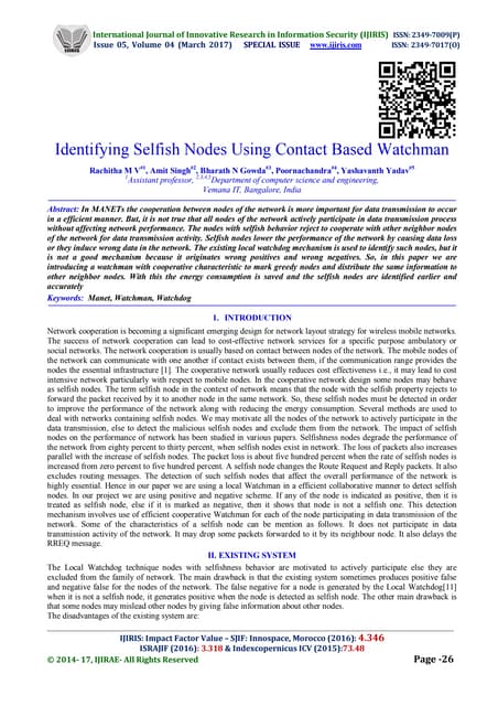 Detection of Node Activity and Selfish & Malicious Behavioral Patterns using Watchdog Chord ...