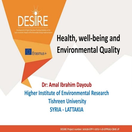 DESIRE at Tishreen University by Dr. Amal Ibrahim Dayoub | PPT