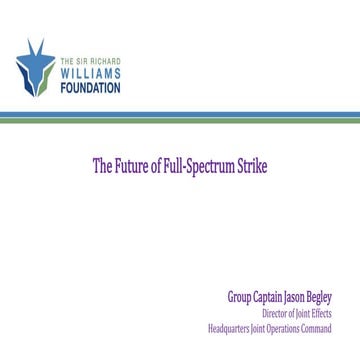 August 2018 Williams Foundation Seminar Presentation: Group Captain ...