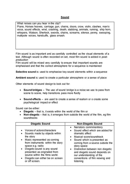 Film Sound Techniques | PPTX