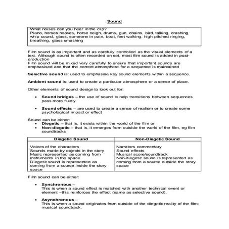 Film Sound Techniques | PPTX