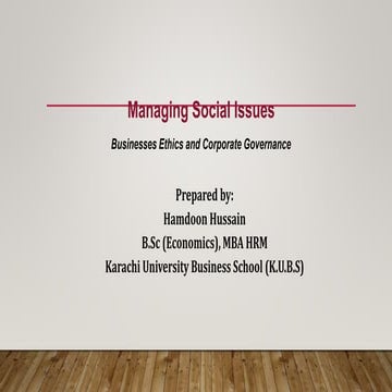 06. Managing Social Issues | PPT