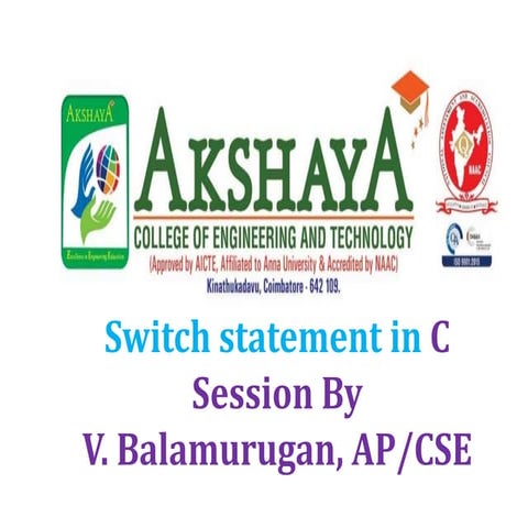 Switch Case Statement In C Ppt 8592