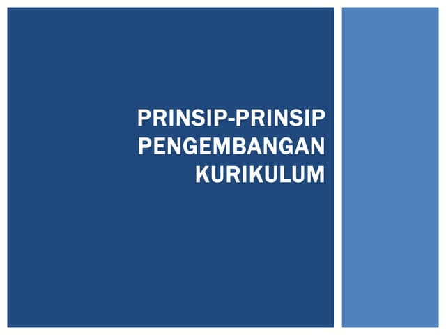 Prinsip kurikulum | PPTX