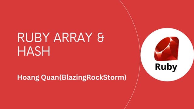 06 Ruby Array And Hash Ruby Core Teaching Ppt 0146