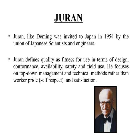 Total quality management by juran trilogy | PPTX
