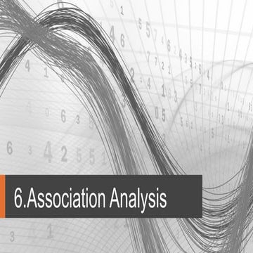 Regression in Data Analyse, Association Analysis | PPT