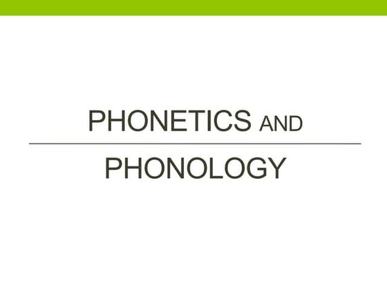 Pronunciation | PPT