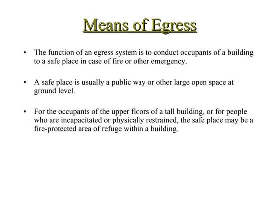 Means Of Egress | PPT