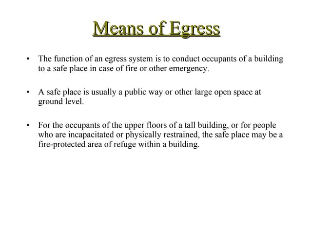 Means Of Egress | PPT