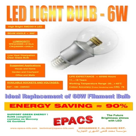 06 led-6 w-clearbulb | PDF
