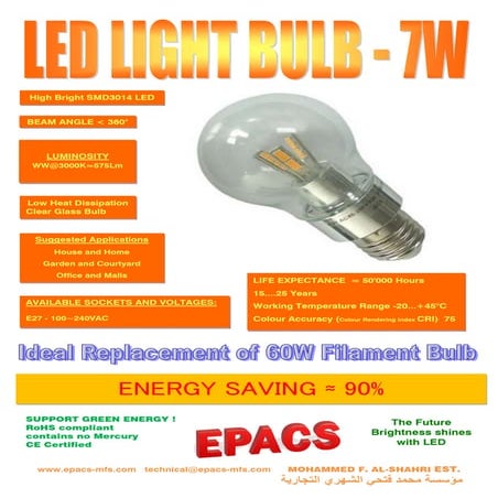 06 led-7 w-clearbulb | PDF