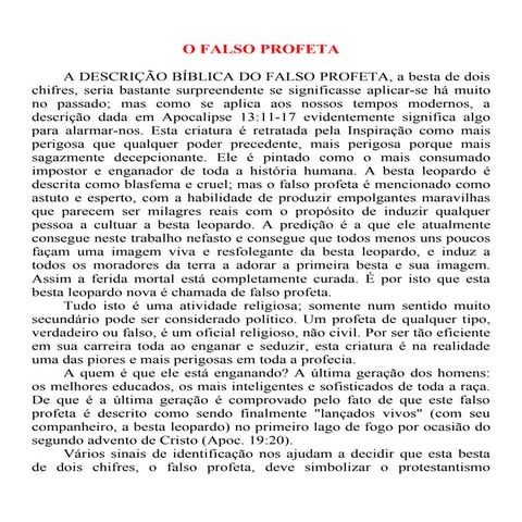 06 o falso profeta | PDF