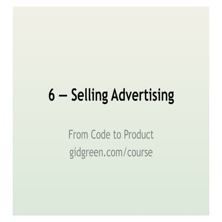 Selling Advertising 2013 | PPT