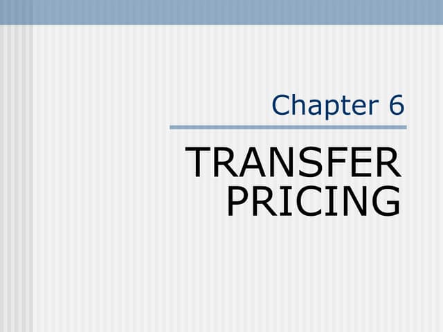 TRANSFER PRICING | PDF