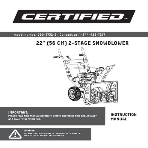 Certified model 060 3732-6 instruction manual en | PDF
