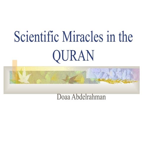 060 the scientific miracles in the glorious qur’an-02 | PPT