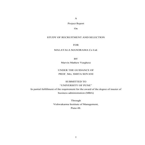 0601029 study of recruitment and selection | PDF