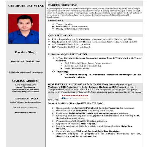 Resume Darshan | DOC