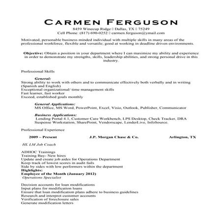 Carmen Ferguson Resume | PDF