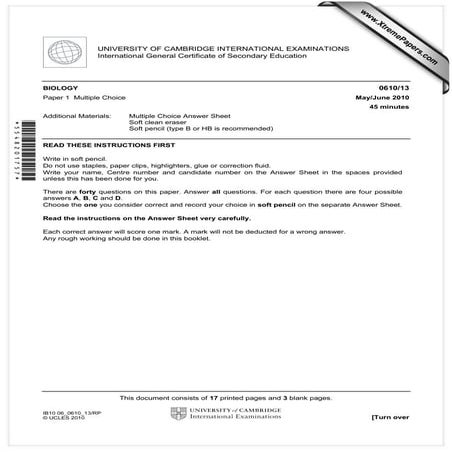 HSB Multiplechoice Questions (CSEC 2016) | DOC