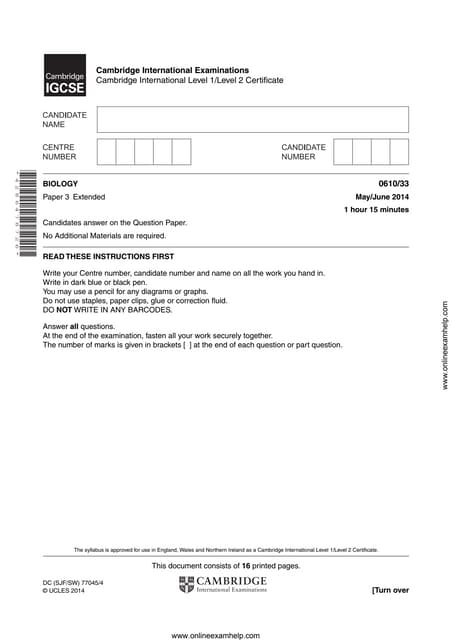 Supplementary multiple choice answer sheet - exam day - form 2 | PDF ...