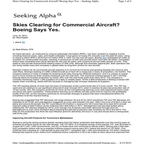 Boeing Company Presentation | PDF