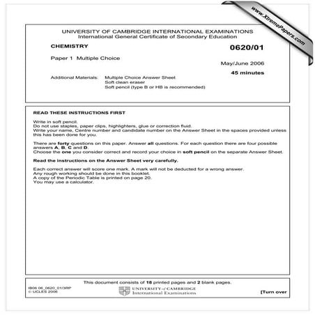 0620 s06 qp_1 | PDF