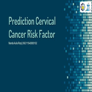 Cervical Cancer Risk Factor Classification | PPT